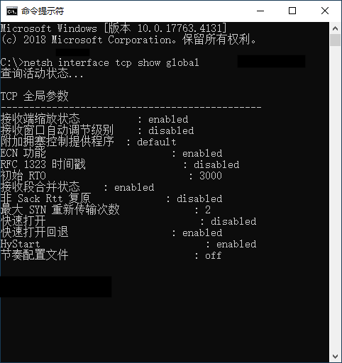 Netsh Interface Tcp Show Global